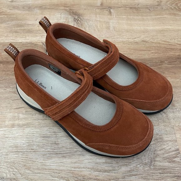 L.L. Bean | Shoes | Euc Ll Bean Womens Burnt Suede Mary Jane Shoes ...